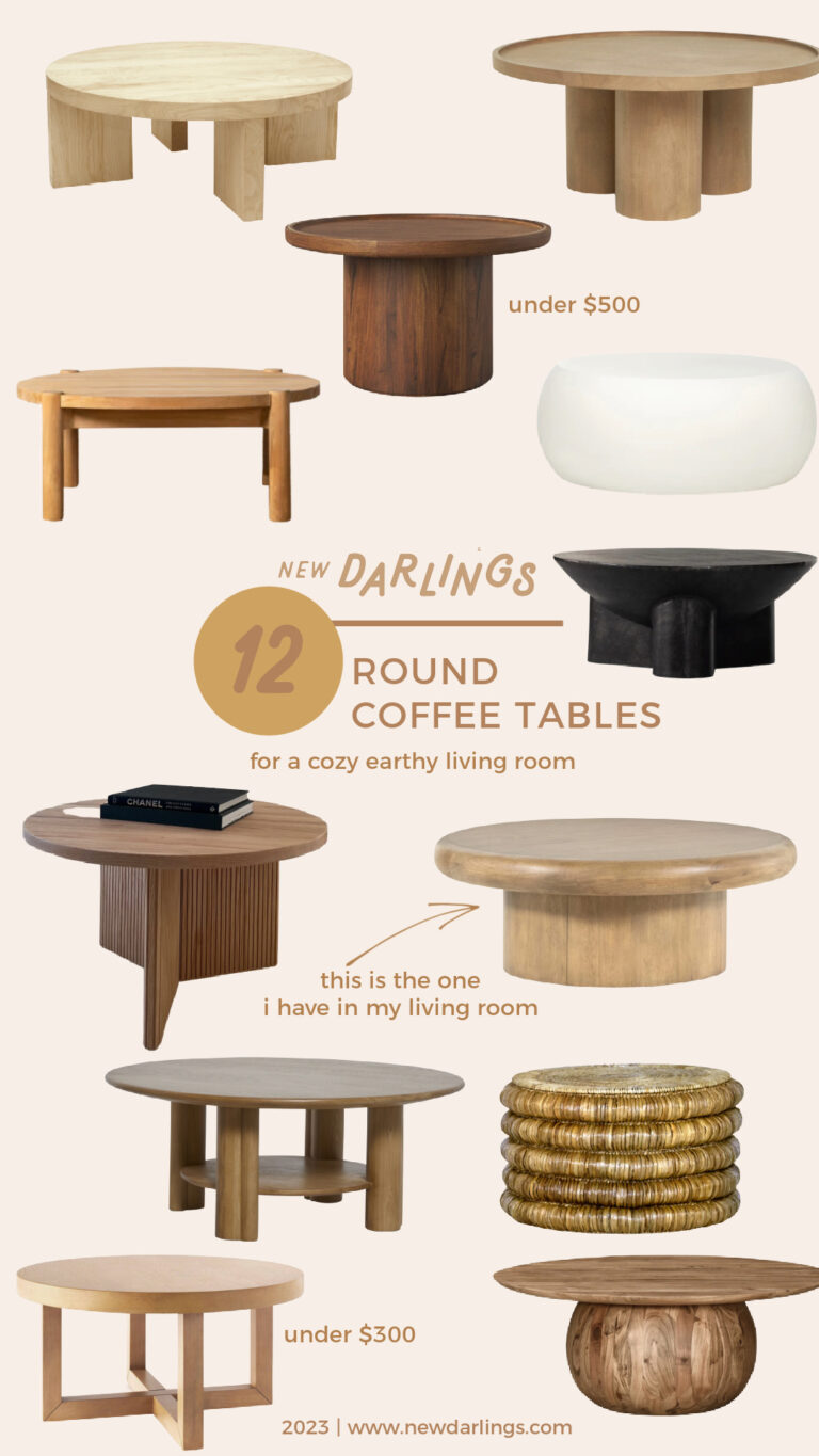 12 Round Coffee Tables for an Earthy Cozy Home - New Darlings